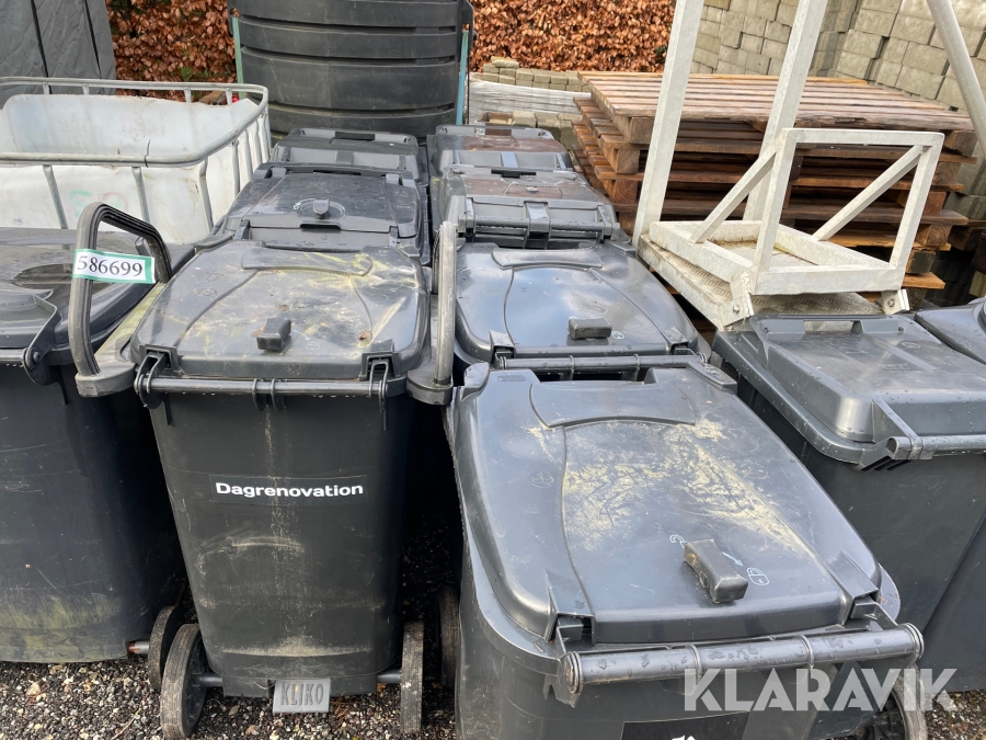 Affalds container 21 stk, Hørsholm, Klaravik auktioner