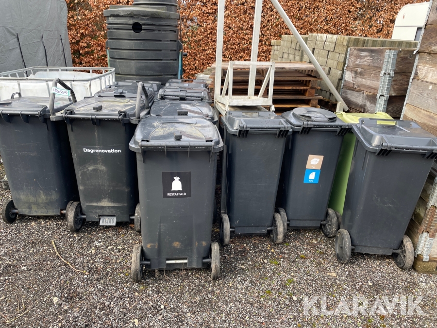 Affalds container 21 stk, Hørsholm, Klaravik auktioner