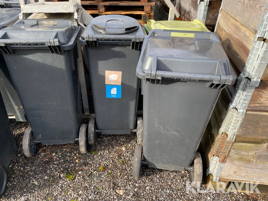 Affalds container 21 stk, Hørsholm, Klaravik auktioner
