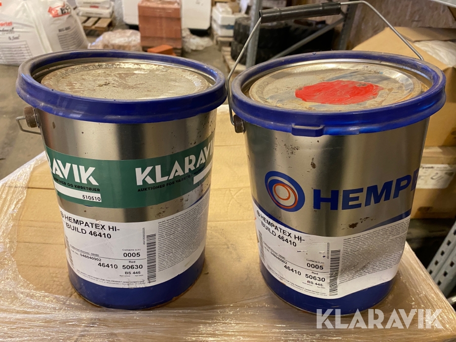 Rød maling Hempel Red, Aabenraa, Klaravik auktioner
