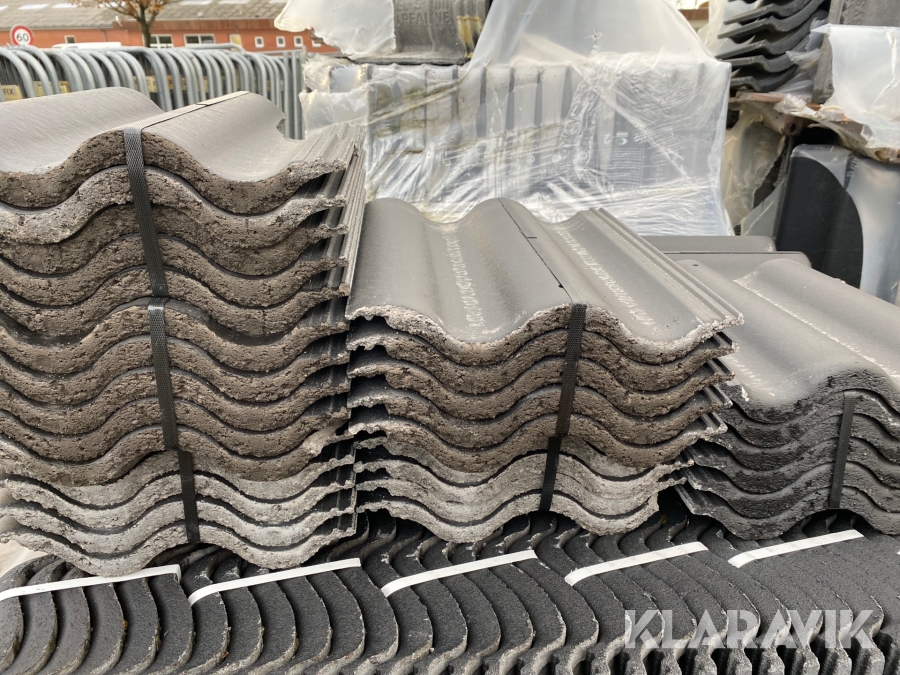 Stor lot af ubrugte tagsten, Silkeborg, Klaravik auktioner