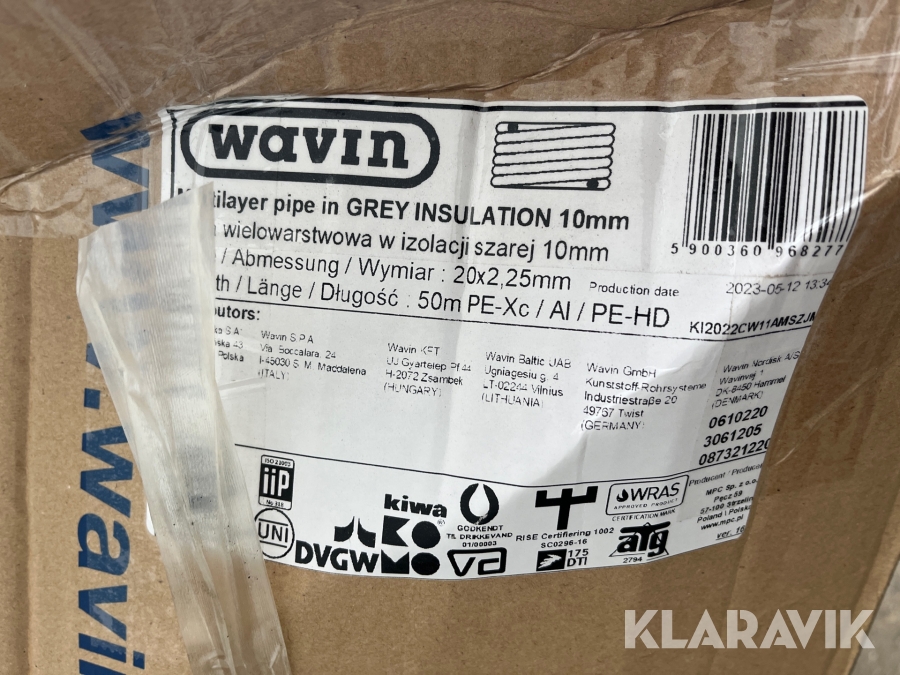 Rør Wavin + Uponor, Rebild, Klaravik auktioner