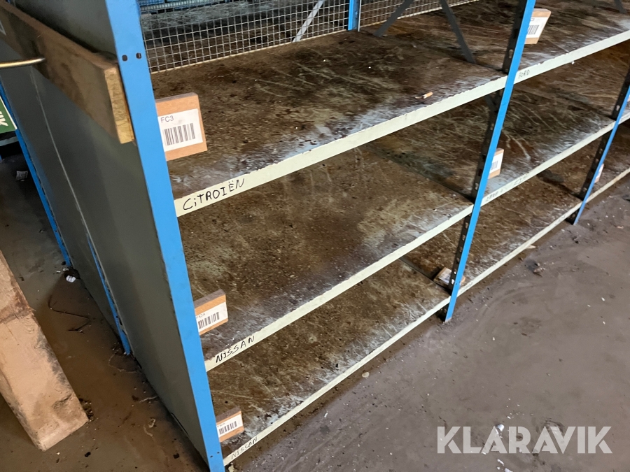 Lagerreoler 4 fags dobbeltsektion, Thisted, Klaravik auktion