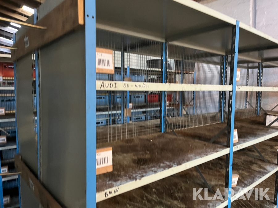 Lagerreoler 4 fags dobbeltsektion, Thisted, Klaravik auktion