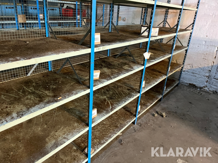 Lagerreoler 4 fags dobbeltsektion, Thisted, Klaravik auktion