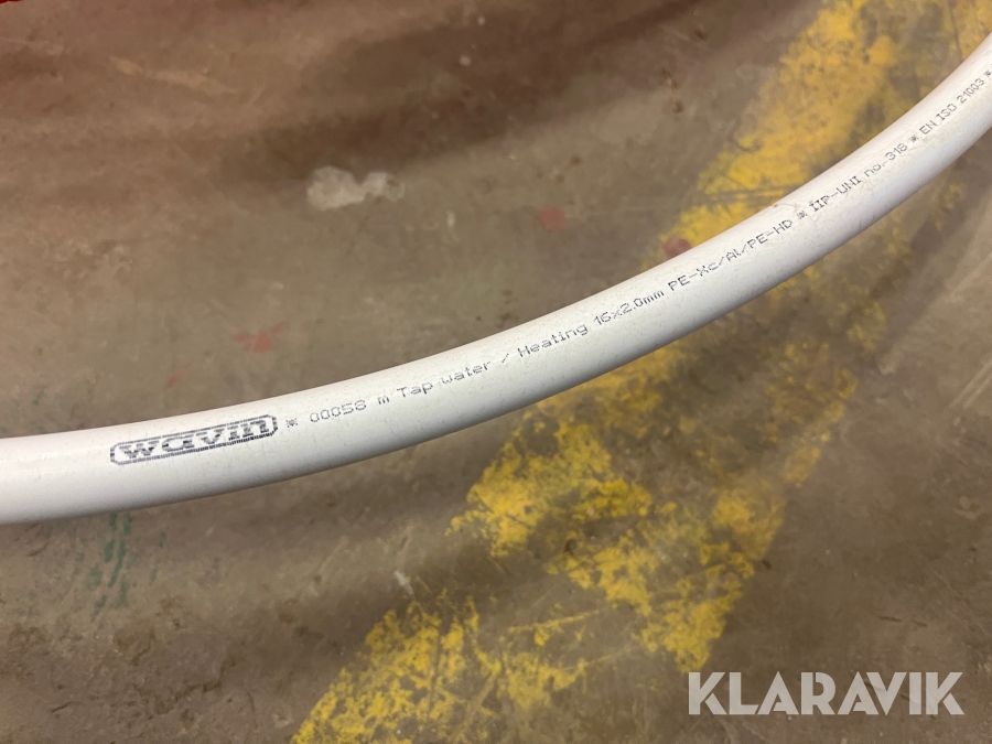 16 mm Alu-Pex Wavin 58 + 40 meter, Randers, Klaravik auktion