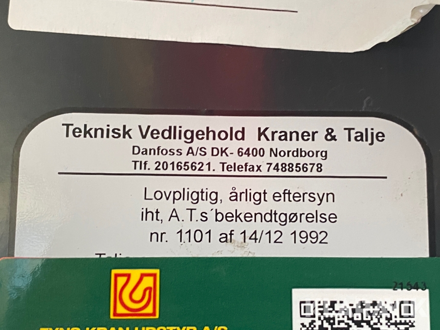 Vacuum svingkran AL VAC Goldswing, Sønderborg, Klaravik auk