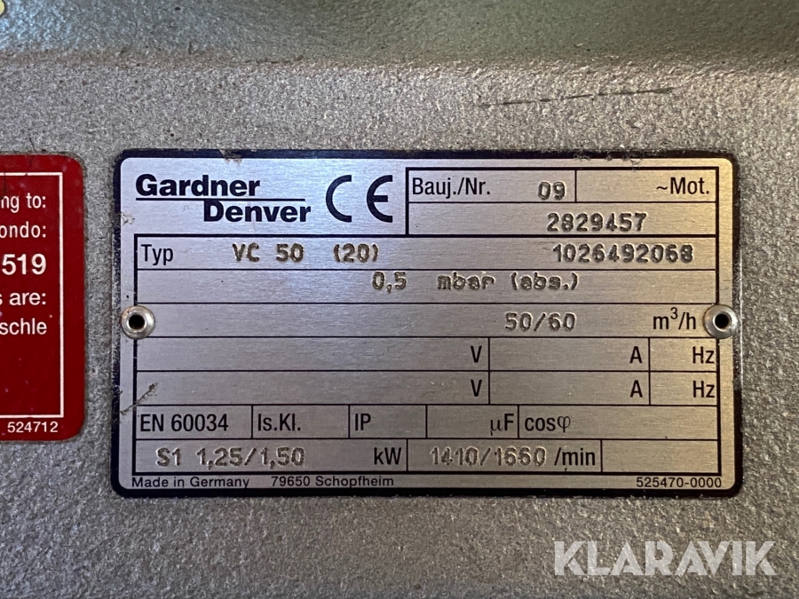 Vacuum svingkran AL VAC Goldswing, Sønderborg, Klaravik auk