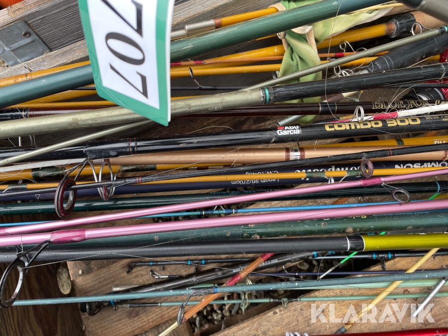 Blandet Palle fiskestænger og 2 Harpuner, Fredensborg, Klara