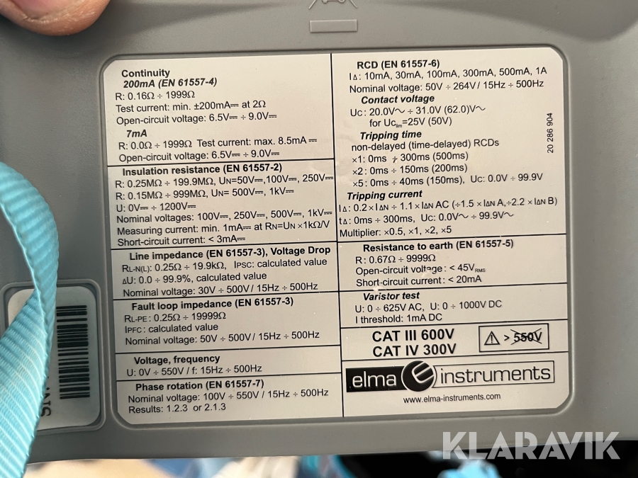 Instalationstestere Metrel Eurotest AT, Holbæk, Klaravik auk