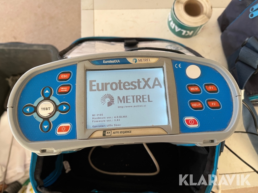 Instalationstestere Metrel Eurotest AT, Holbæk, Klaravik auk