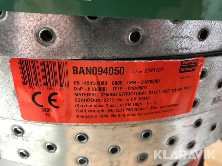 Båndstål Simpson Strong 19stk a 50.50m, Holbæk, Klaravik au