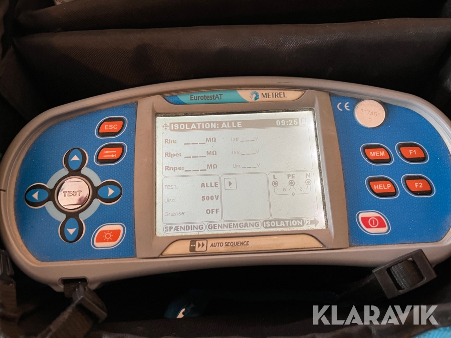 Instalationstestere Metrel Eurotest AT, Holbæk, Klaravik auk