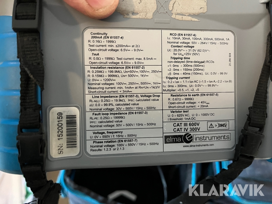 Instalationstestere Metrel Eurotest AT, Holbæk, Klaravik auk