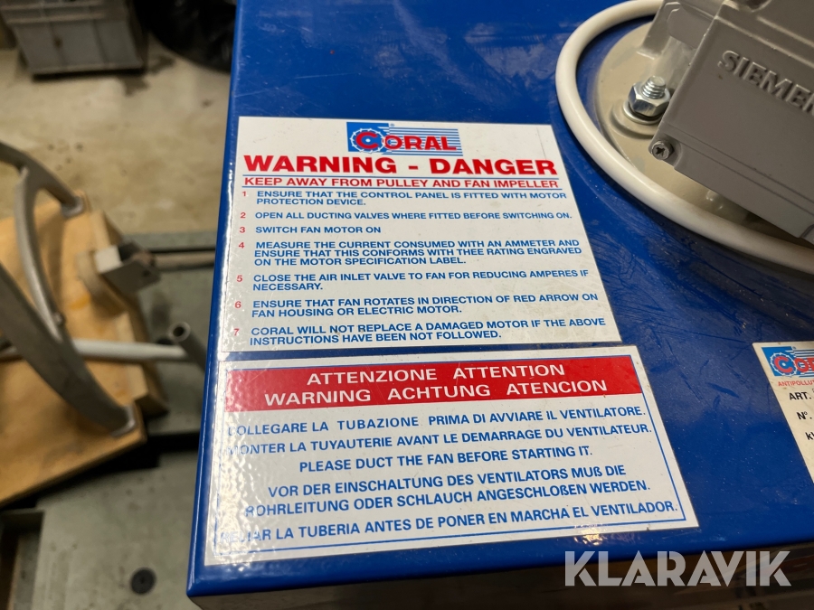 Spånsug Coral Trendy 1C/3, Roskilde, Klaravik auktioner