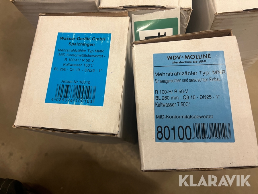 Vandmålere Wasser-Geräte QN6, Randers, Klaravik auktioner