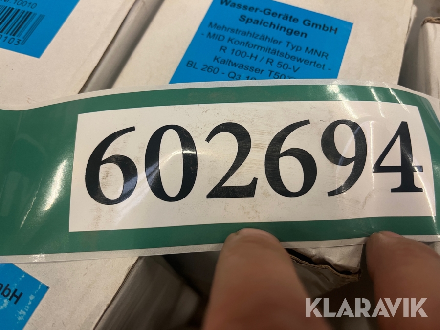 Vandmålere Wasser-Geräte QN6, Randers, Klaravik auktioner