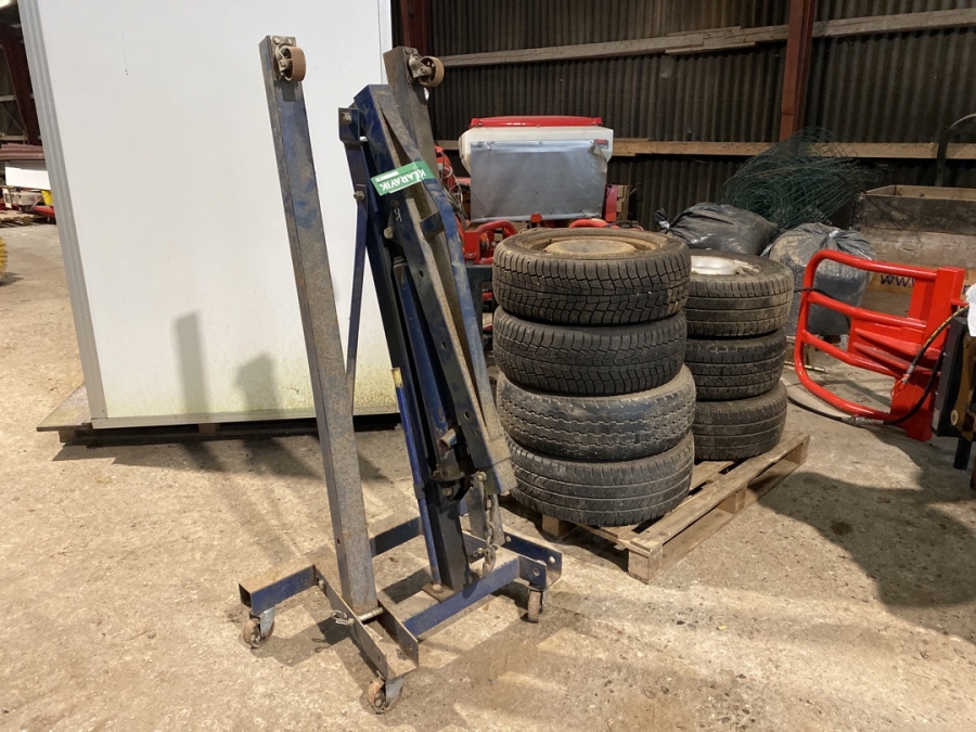 Værkstedskran og hjul