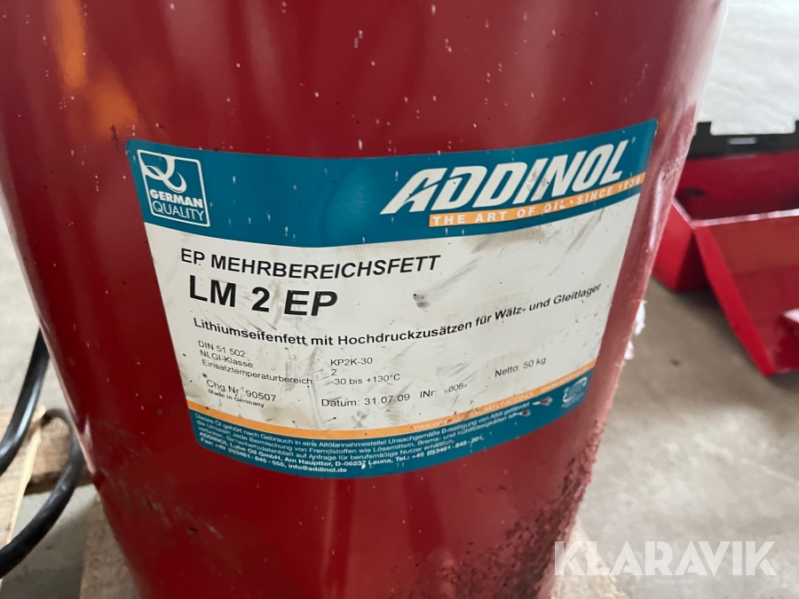 Luft fedtpresser Addinol LM 2 EP, Sønderborg, Klaravik aukti
